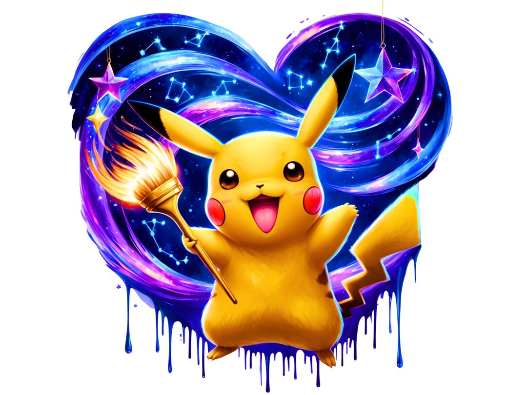 Digital Pikachu Galaxy Painter PNG & SVG Design Clipart -commercial Use ...