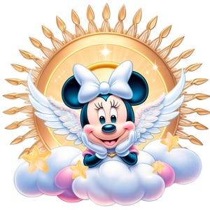 Digital Minnie Angel Heaven PNG Design Clipart - Commercial Use ...