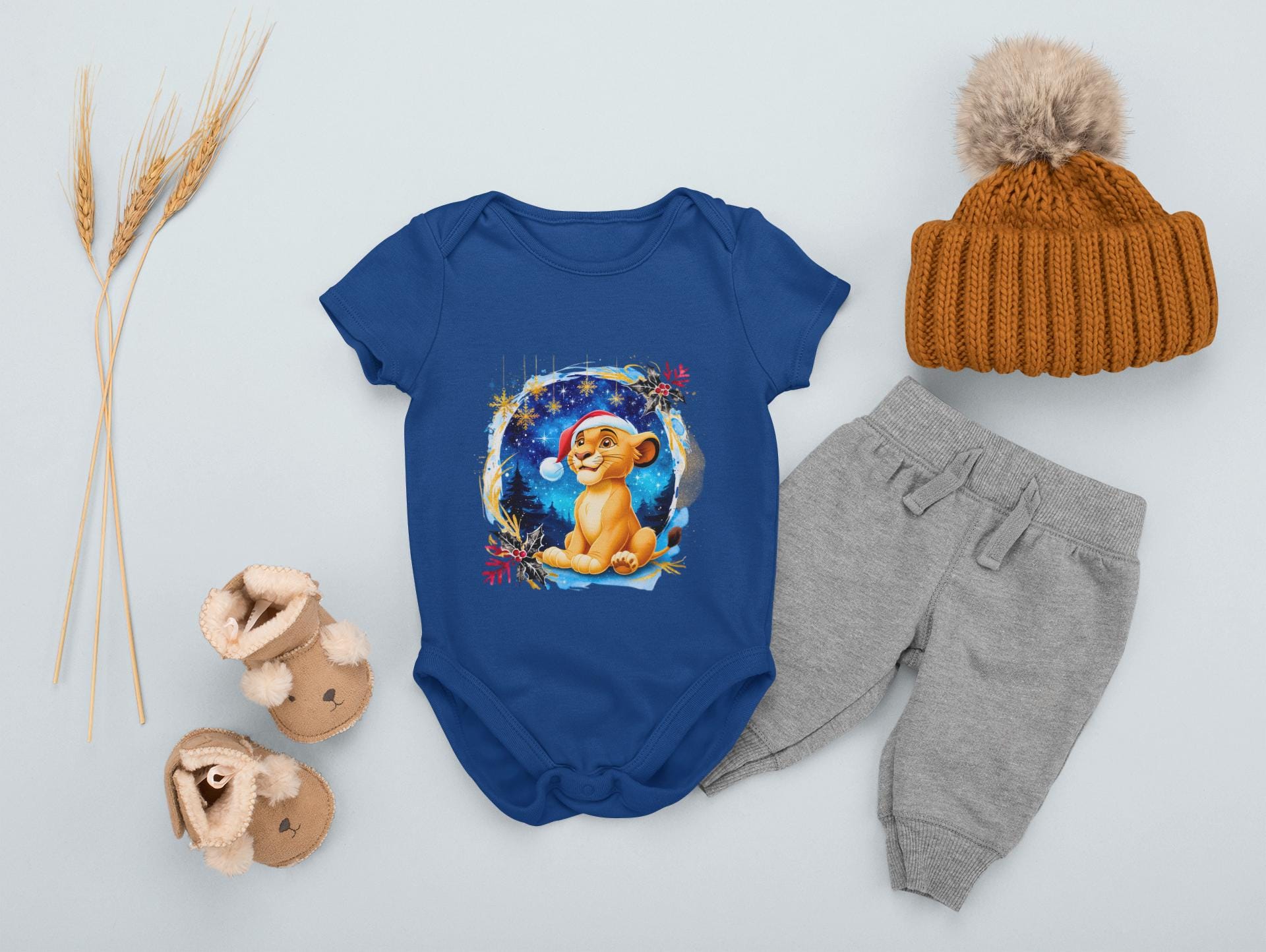 Christmas Simba Clipart: Lion King PNG SVG Design (commercial Use) - Etsy