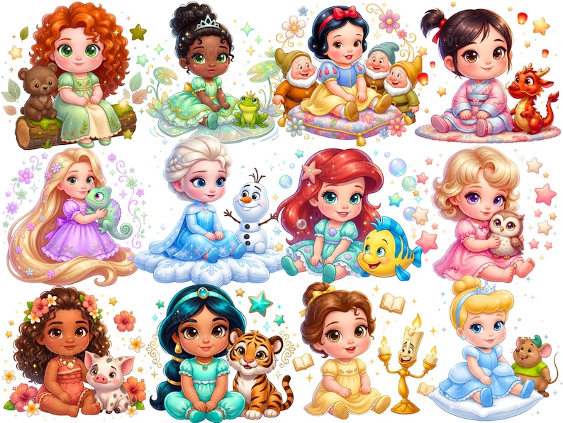 Baby Princess Clipart – 13 PNG Nursery Fairytale Bundle - Etsy