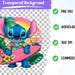 Stitch Surfer Sunset PNG Clipart: Tropical Design (digital Download) - Etsy