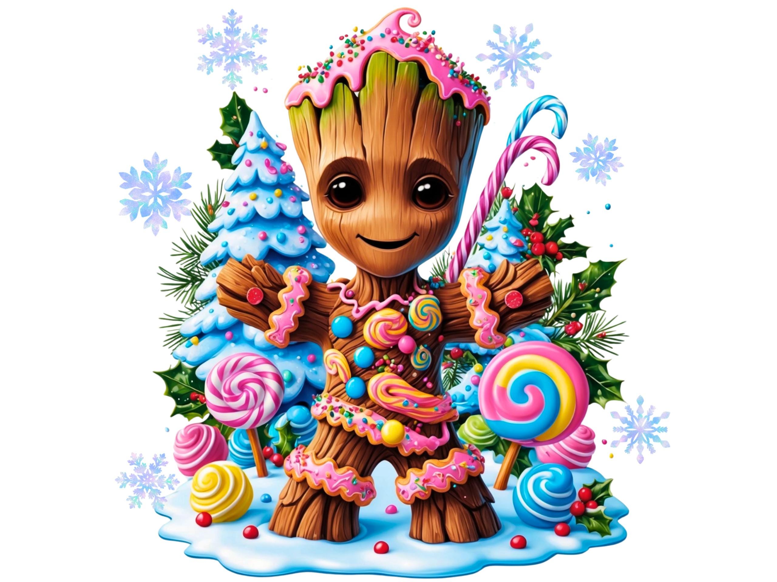 Cute Christmas Groot Gingerbread PNG & SVG Digital Design Clipart ...