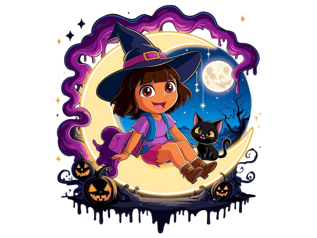 Digital Dora the Explorer Halloween Witch PNG & SVG Design Clipart ...