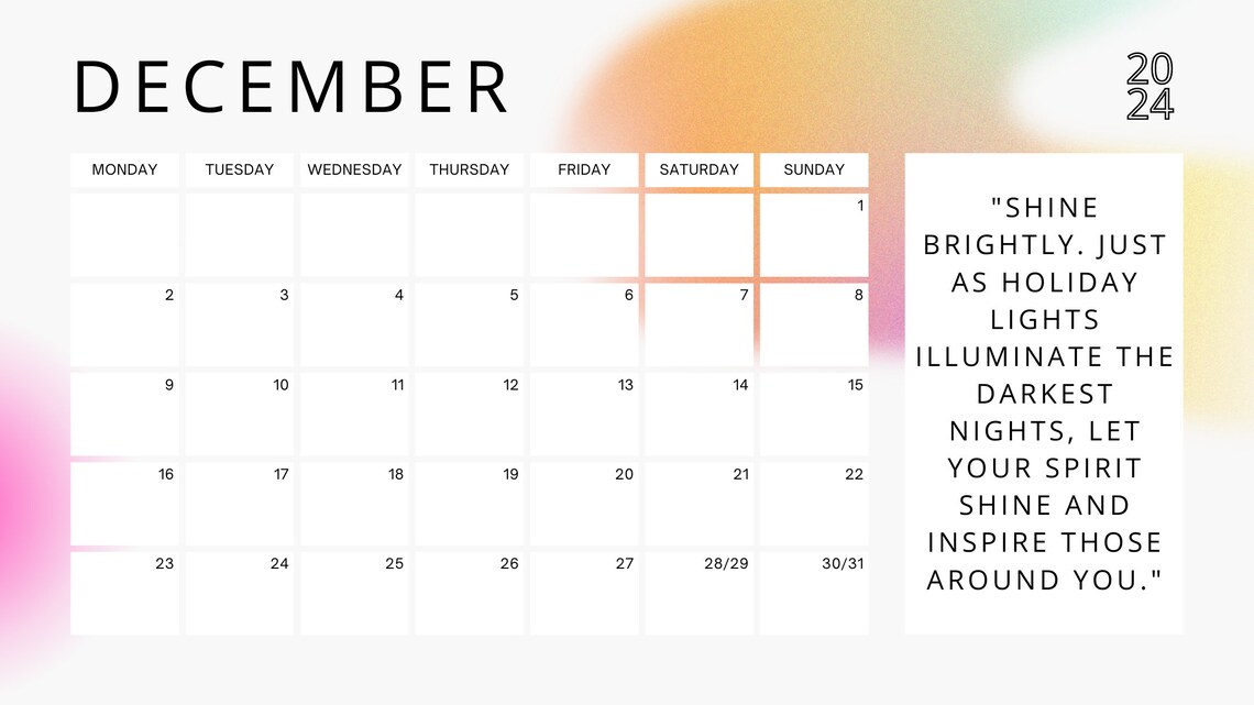 2024 Motivations Calendar - Etsy