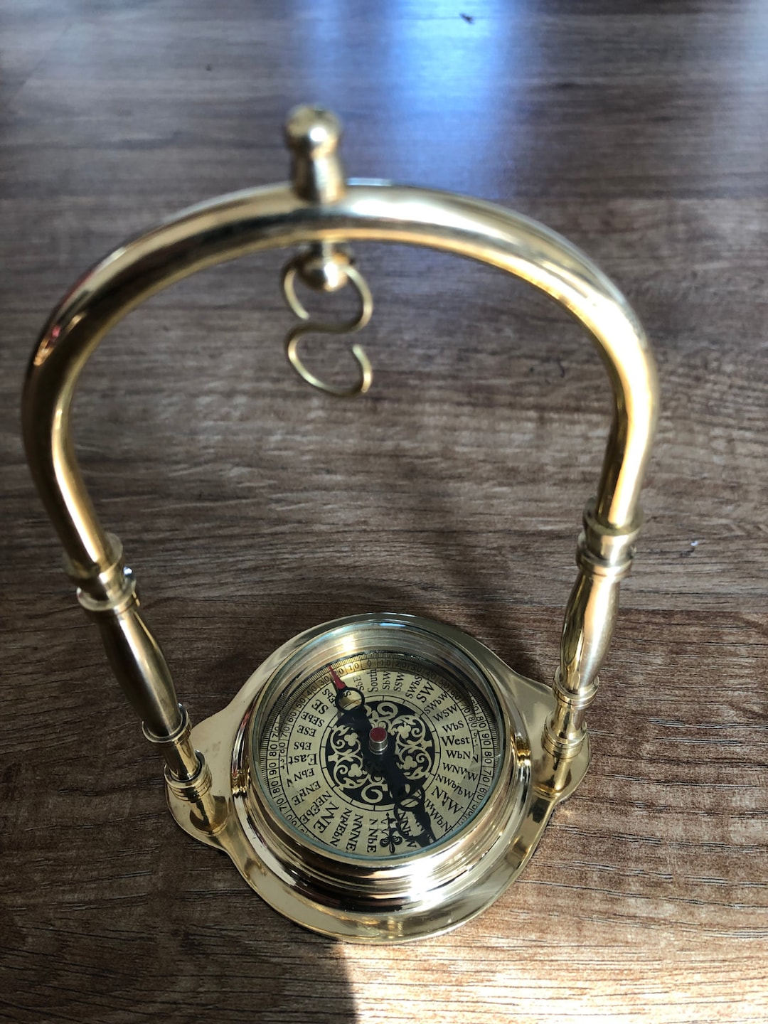 Vintage Type Solid Brass Polished Pocket Watch Display Stand Built in ...