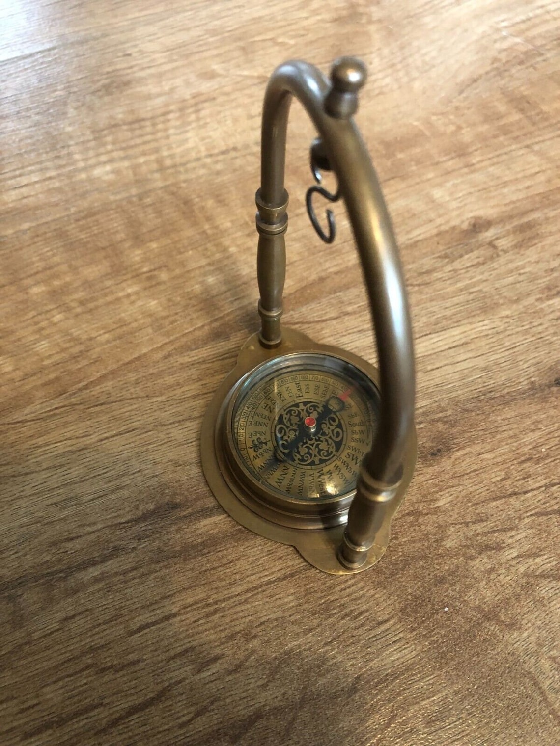 Vintage Type Solid Antique Brass Pocket Watch Display Stand Compass - Etsy
