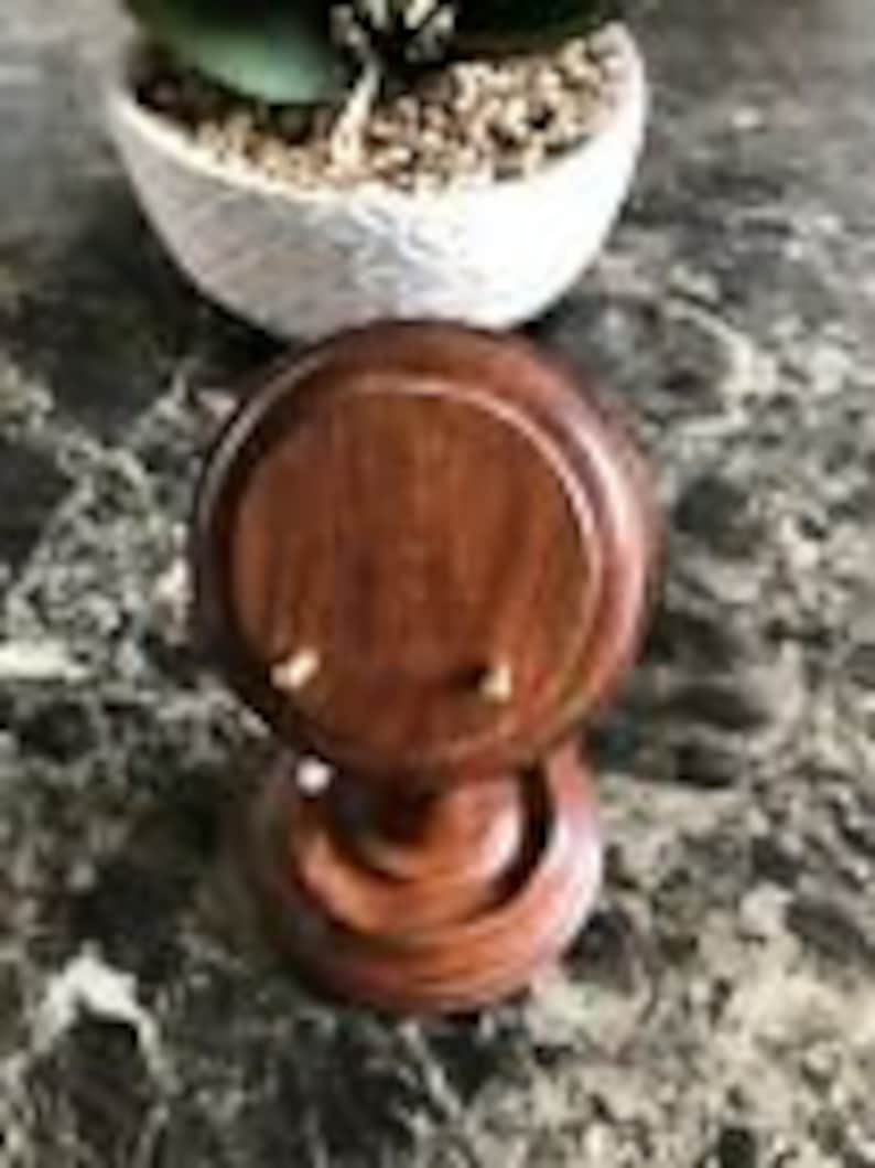 Barley Twist Wooden Pocket Watch Display Stand Holder Albert Chain Fob ...