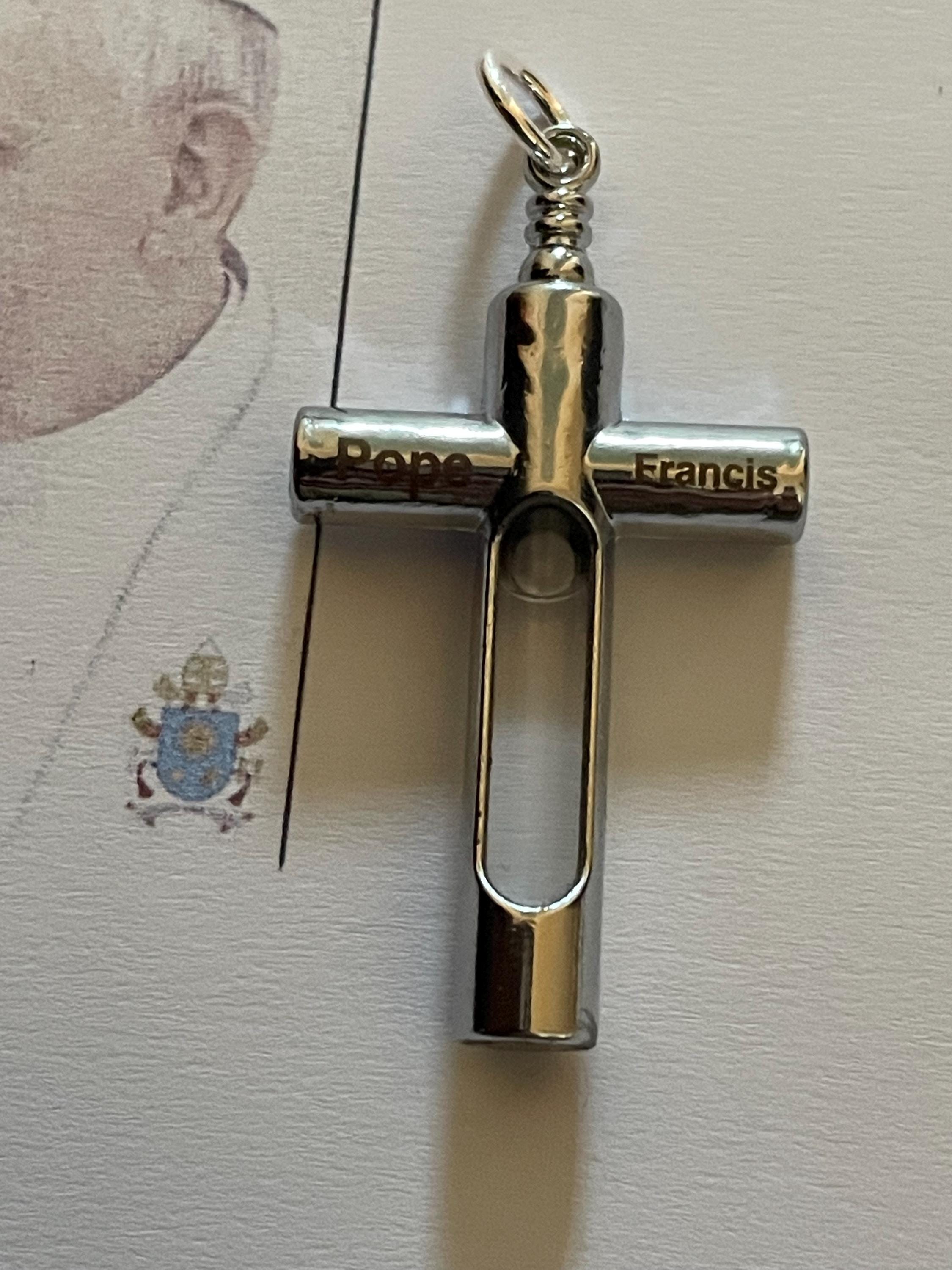 Blessed Holy Water From in Saint Peter by Pope Francis Name on Cross ...