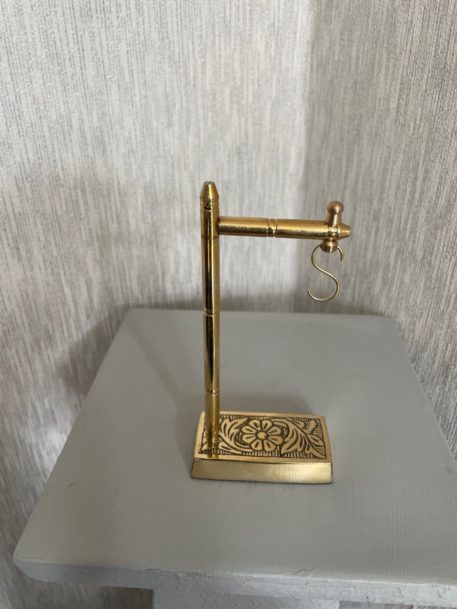 Vintage Type Solid Brass Carved Pocket Watch Display Stand - Etsy