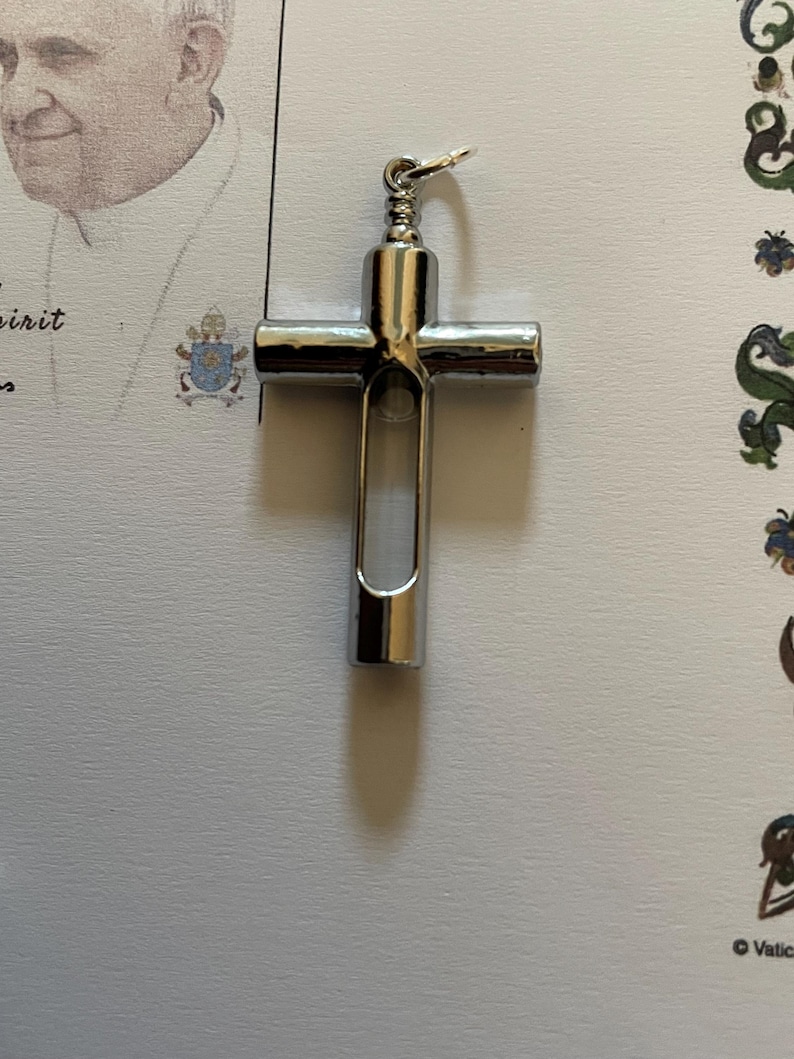 Blessed Holy Water From in Saint Peter by Pope Francis Name on Cross ...