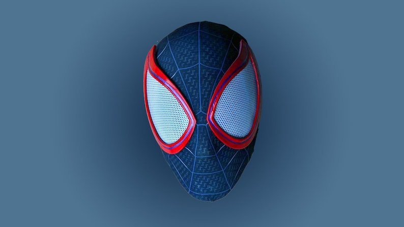 Miles Morales Spider-man Into the Spider-verse Faceshell - Etsy