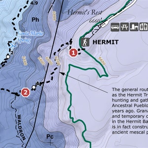 Geologic Trail Map / Grand Canyon / Geology Guide / Map / Hiking Map ...