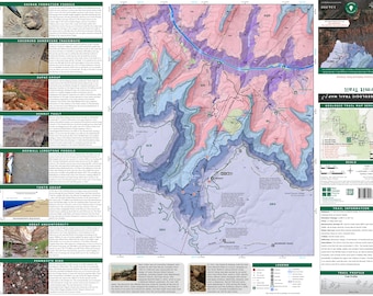 Geologic Trail Map / Grand Canyon / Geology Guide / Map / Hiking Map ...