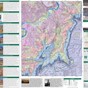 Geologic Trail Map / Grand Canyon / Geology Guide / Map / Hiking Map ...