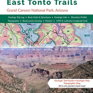 Geologic Trail Map / Grand Canyon / Geology Guide / Map / Hiking Map ...