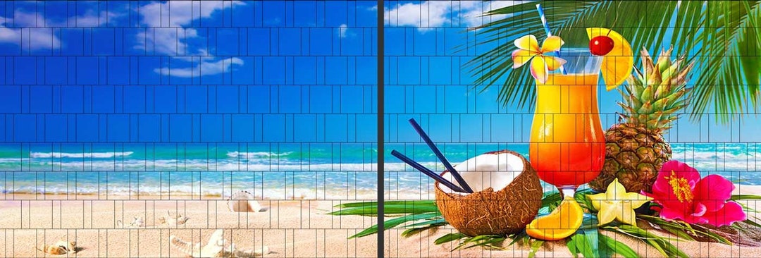 Panorama Fence Poster Beach Life - Etsy