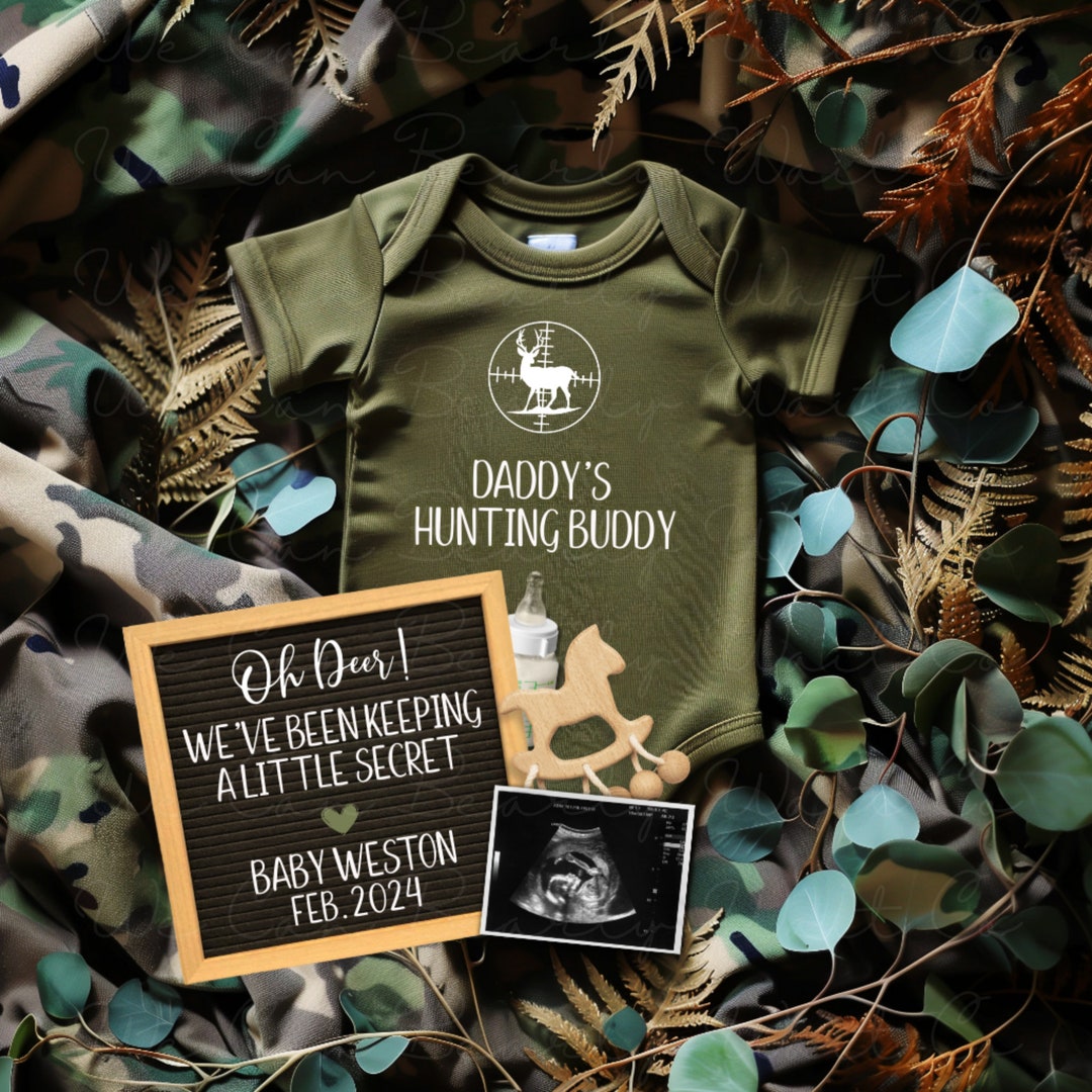 Oh Deer Baby Announcement Digital, Daddy's Hunting Buddy Baby Reveal ...
