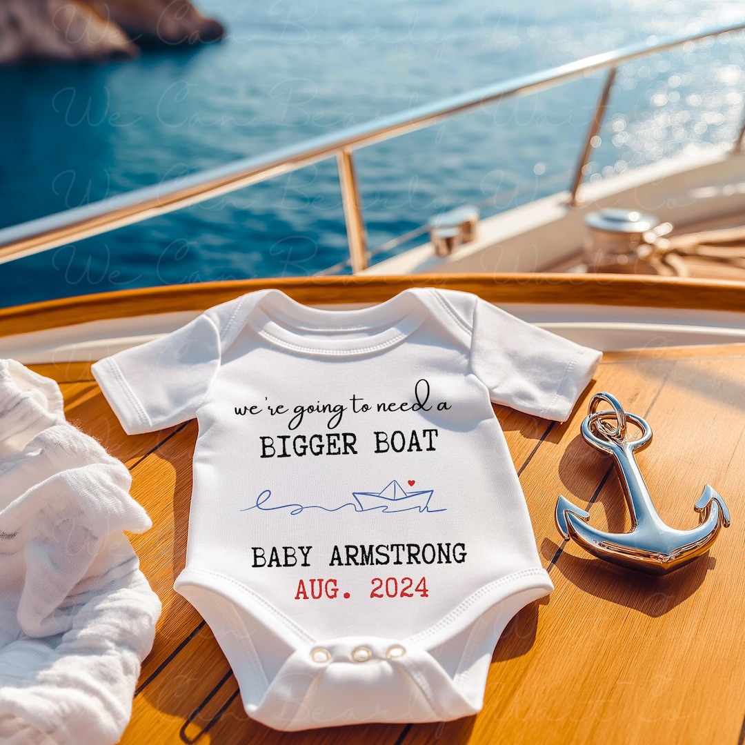 Nautical Boat Pregnancy Announcement, Baby Boy Sea Themed Gender Reveal ...
