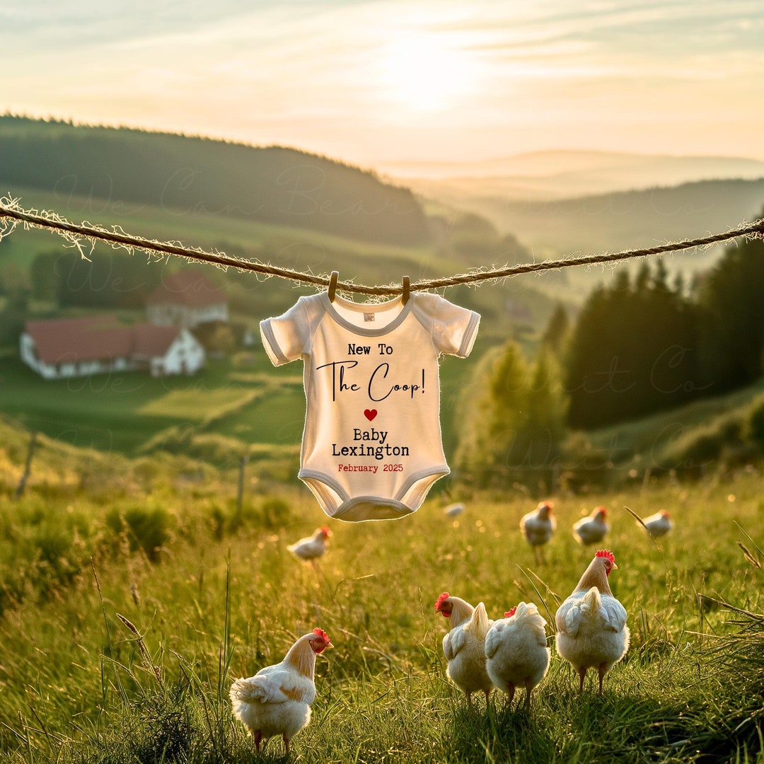 Chicken Pregnancy Announcement Digital, New to the Coop Baby ...