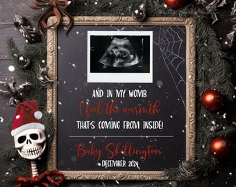 Halloween Pregnancy Announcement Editable Digital Baby - Etsy