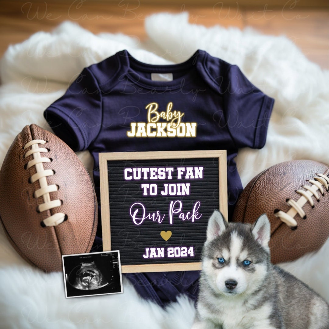 College Football Pregnancy Announcement Digital, Editable Cutest Fan ...