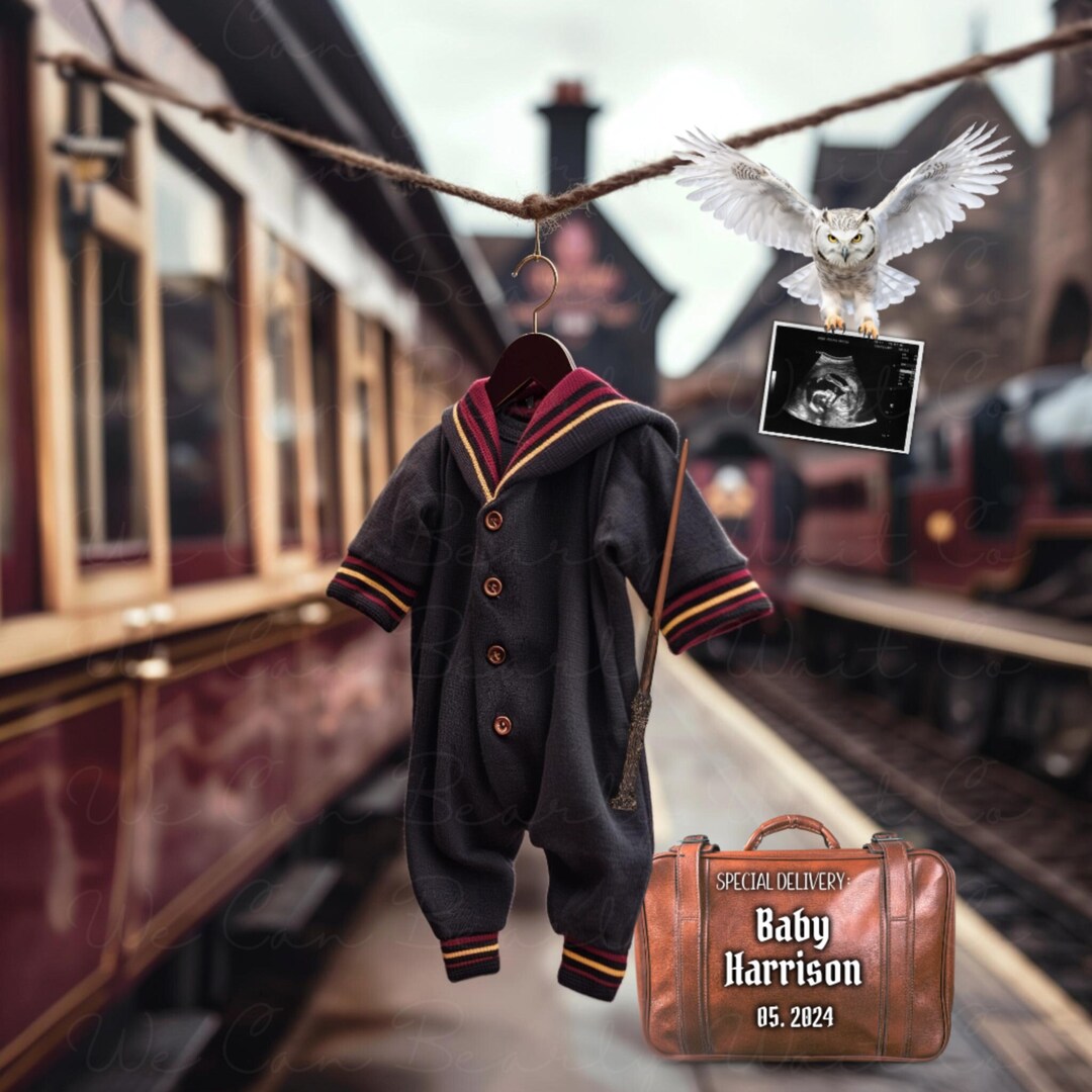 Wizard Pregnancy Announcement Digital, Special Delivery Owl Baby ...