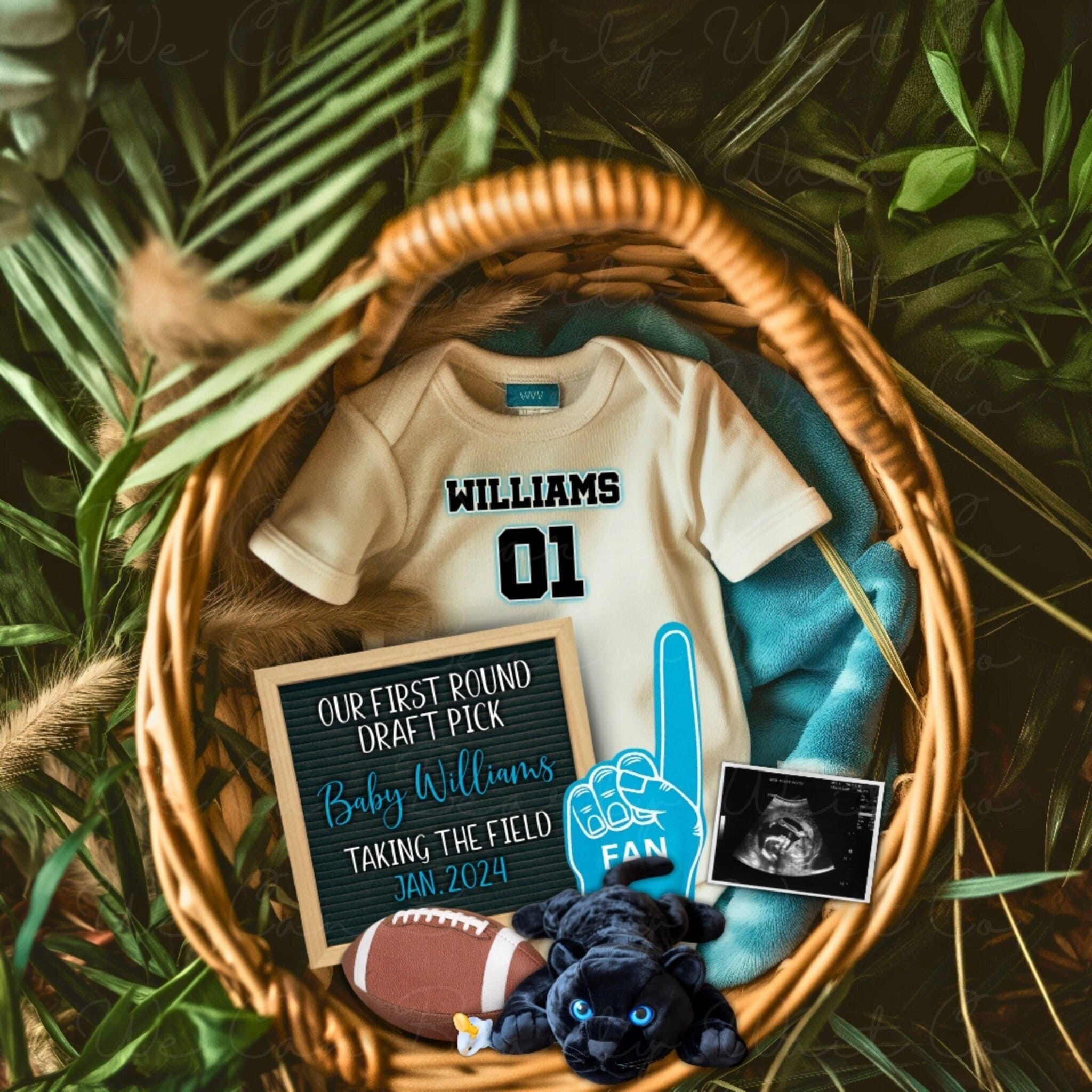 Carolina Football Pregnancy Announcement Digital, First Draft Pick ...