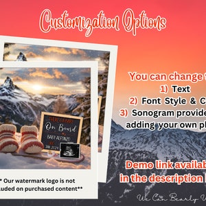 Snowboarding Baby Announcement Digital, Winter Sport Baby Announcement ...