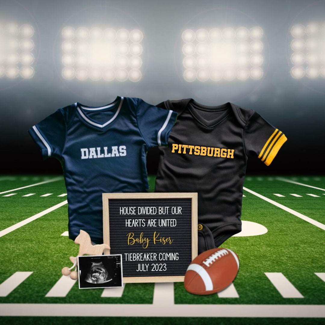 House Divided Football Pregnancy Announcement Digital, Editable Dallas ...