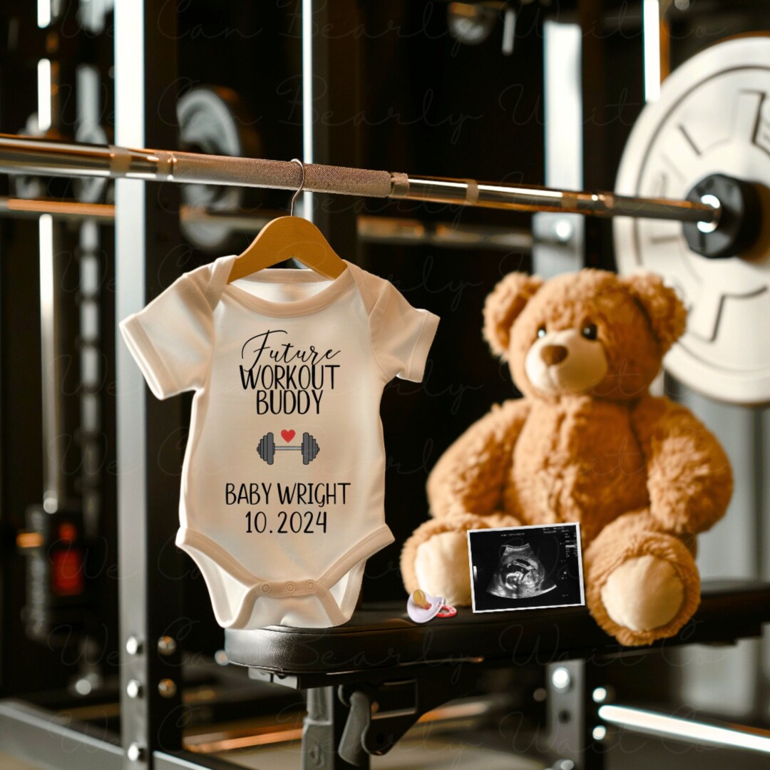 Future Workout Buddy Baby Announcement, Gym Pregnancy Announcement ...