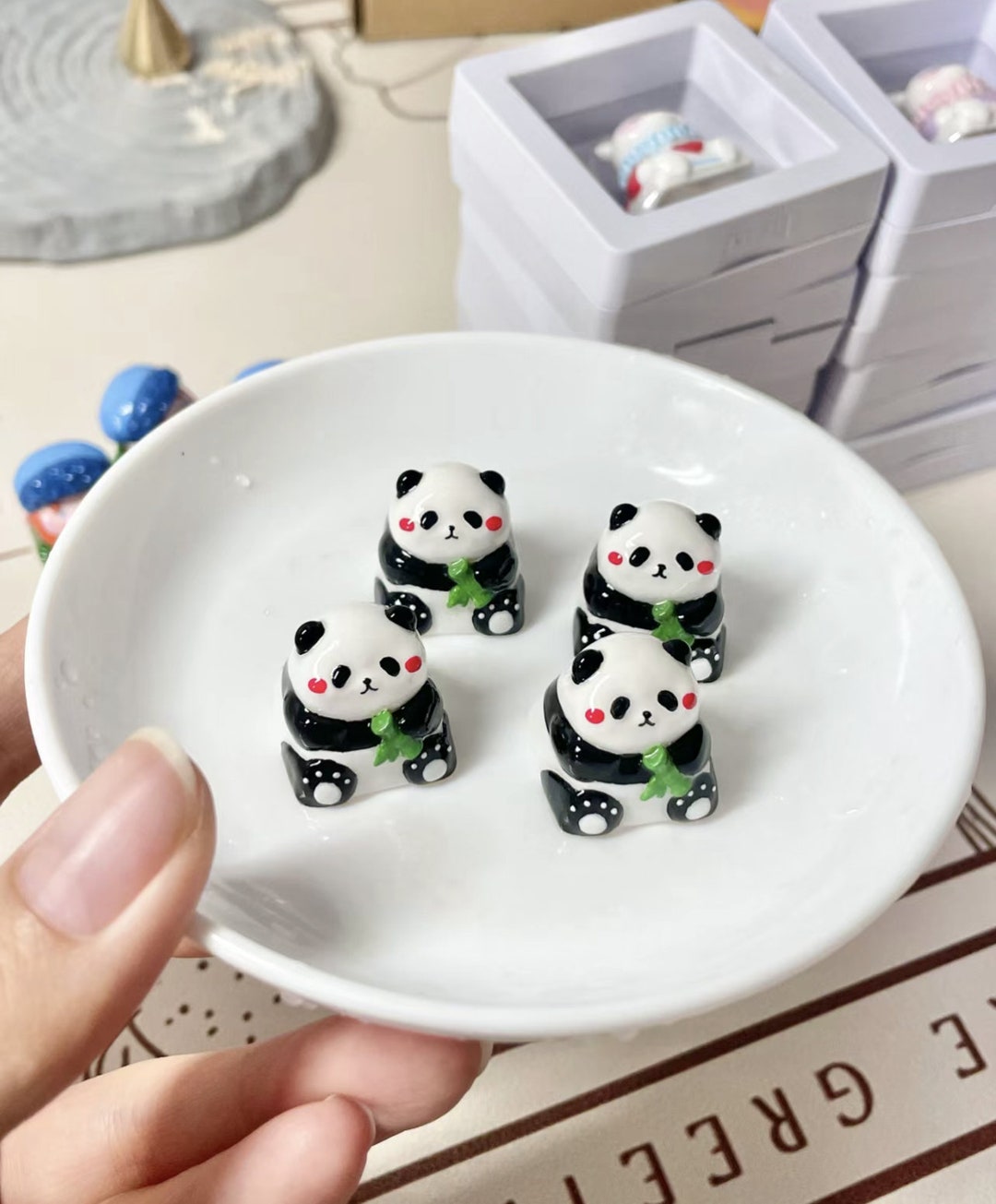 Panda Keycaps Cute Animal Keycaps Black and White - Etsy