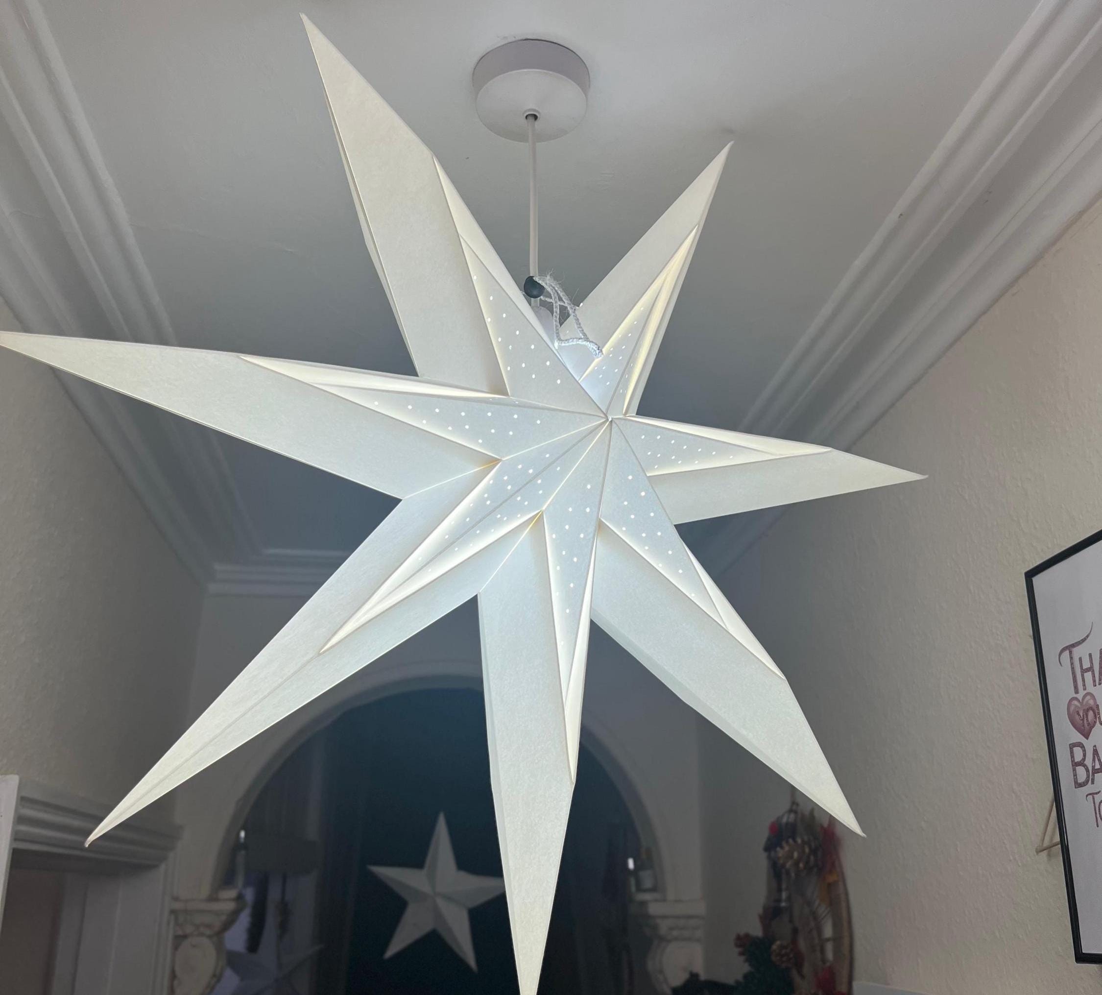 Big Light up Star |decorative Lighting | Scandi Lampshade | Hygge ...