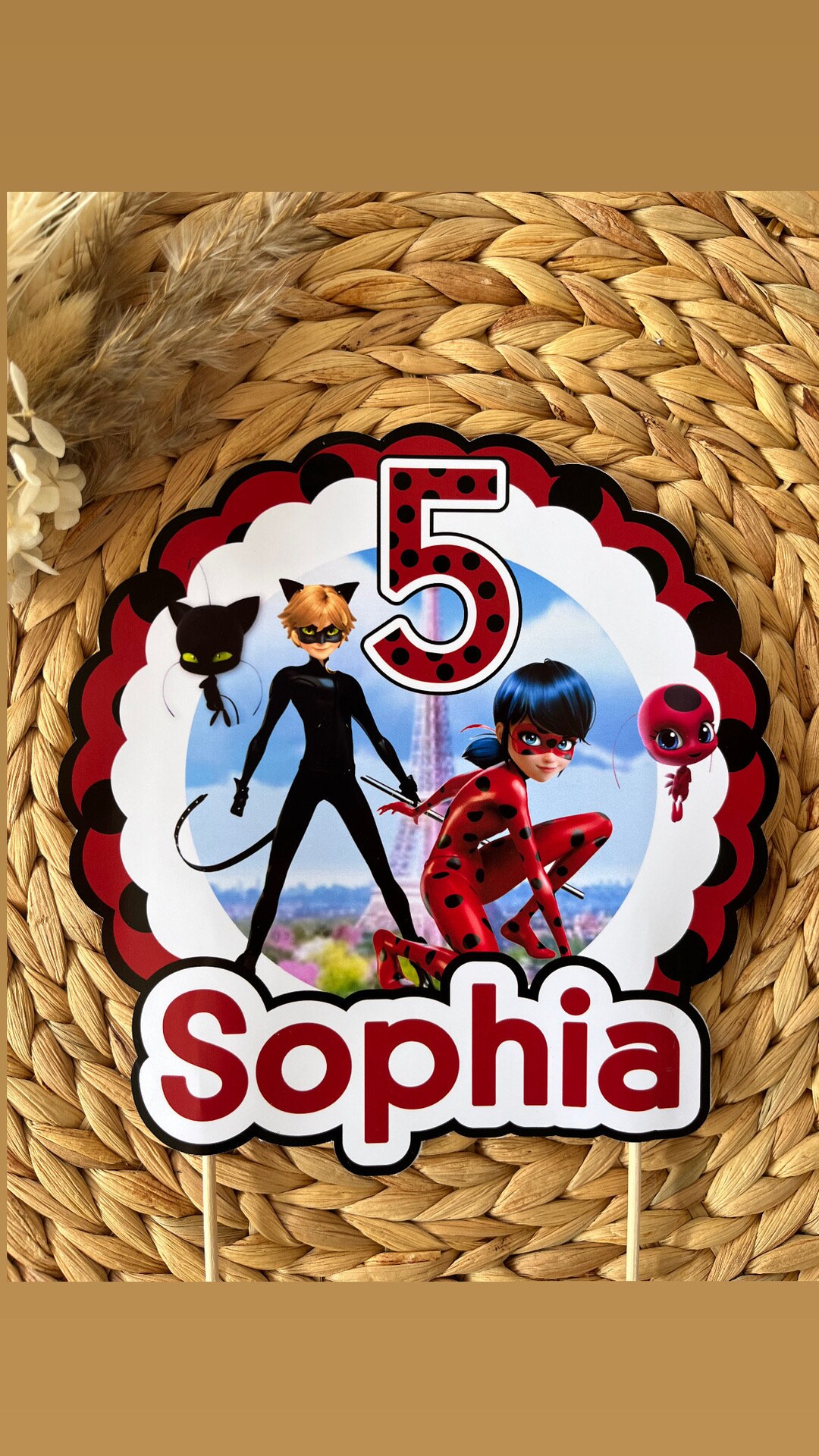 Lady Bug Cake Topper, Miraculous Cake Topper, Lady Bug Decoration - Etsy