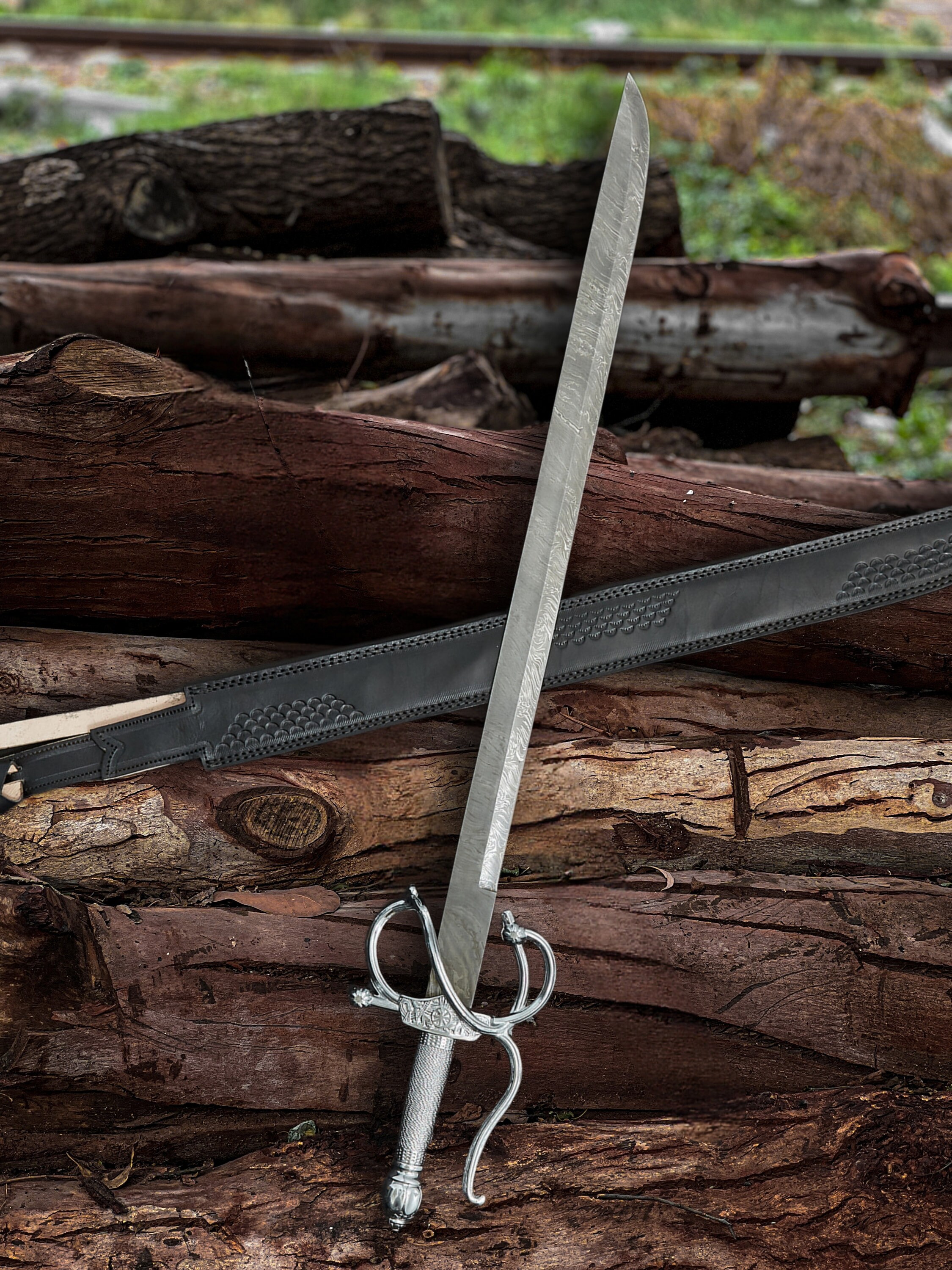 Handmade Legend of Zorro Rapier Sword With Leather Sheath - Etsy