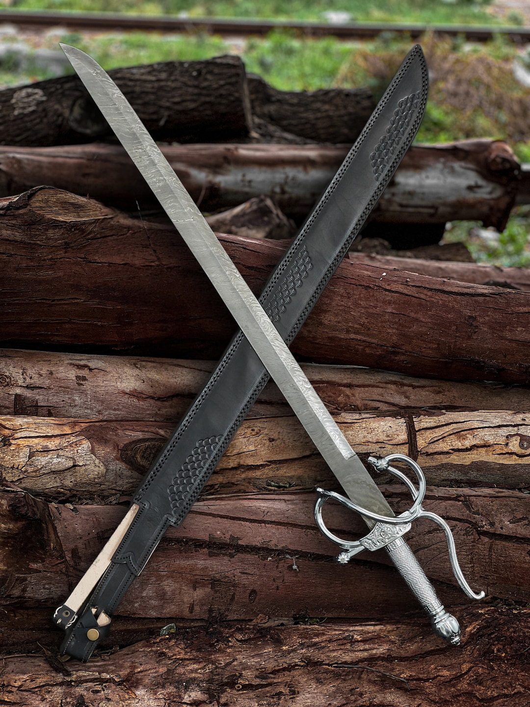 Handmade Legend of Zorro Rapier Sword With Leather Sheath - Etsy