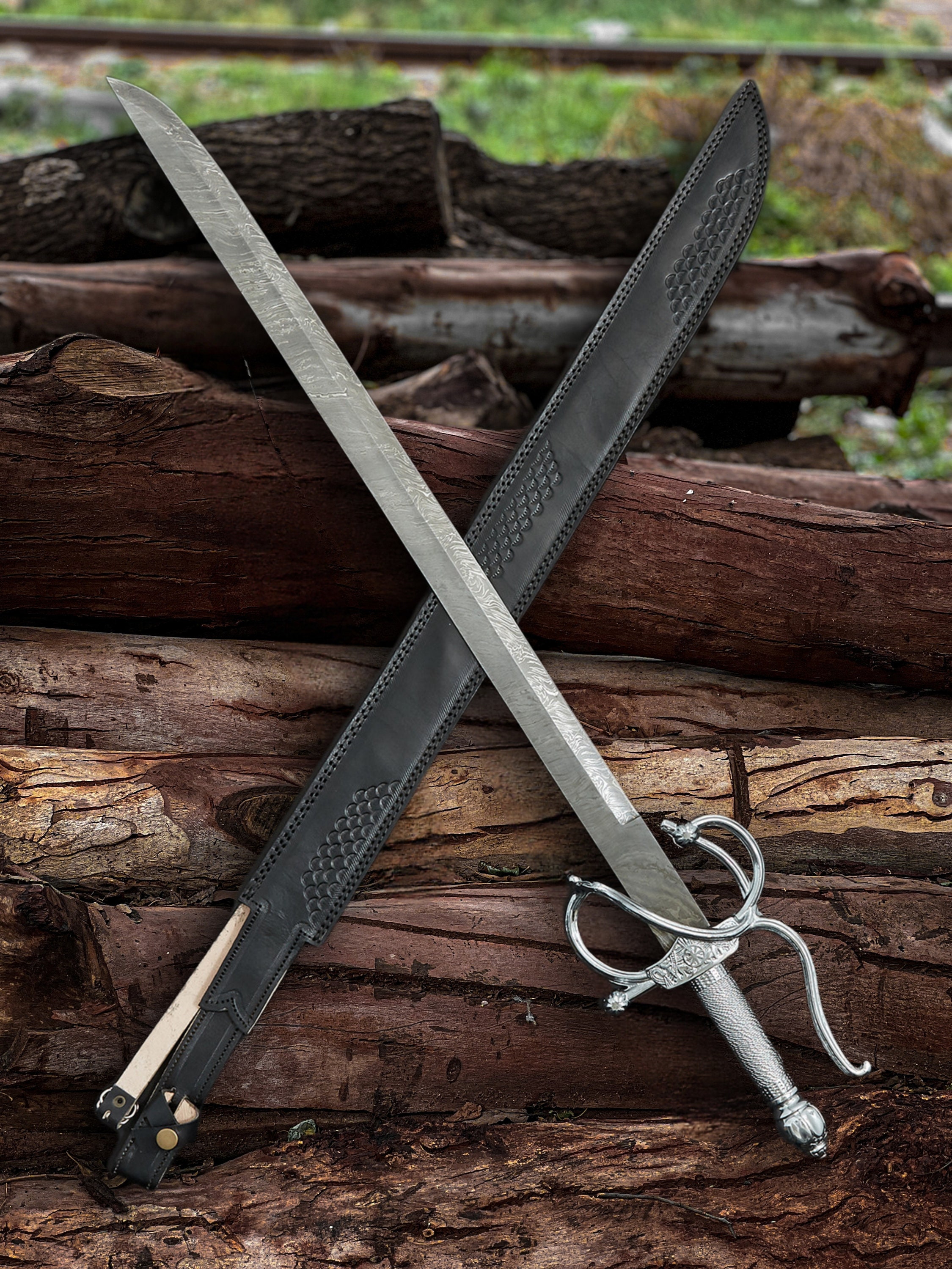 Handmade Legend of Zorro Rapier Sword With Leather Sheath - Etsy