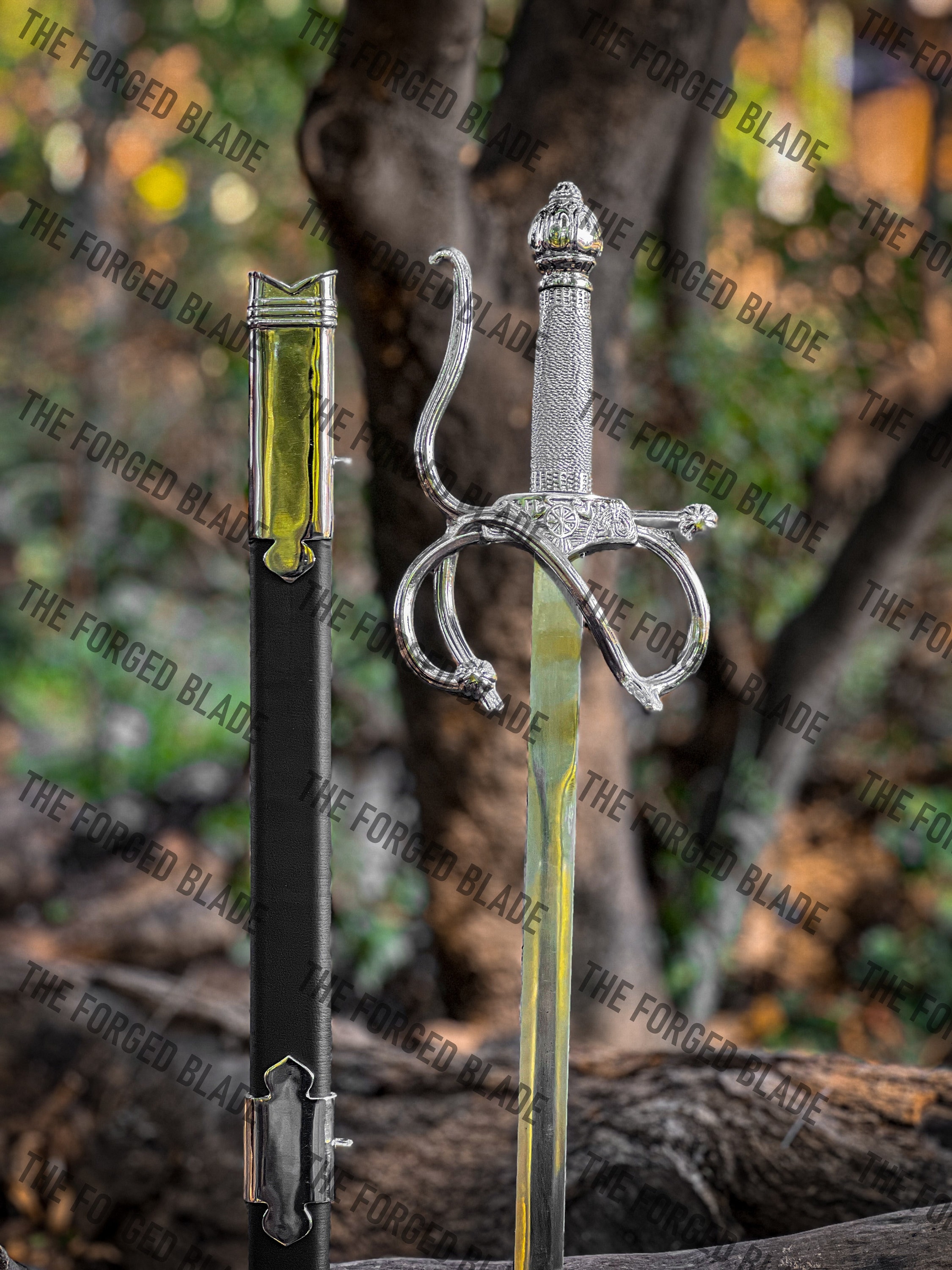Hand Forged Legend of Zorro Rapier Sword With Scabbard Viking Swords ...