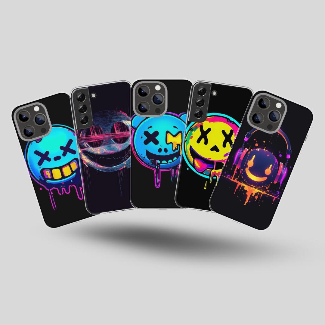 Emoji Phone Case Smiley Face Animation iPhone 16, 15, 14, 13, 12, 11 ...