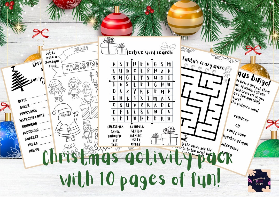 Christmas |activity Pack| Party Packs| Downloadable Activity| Printable ...