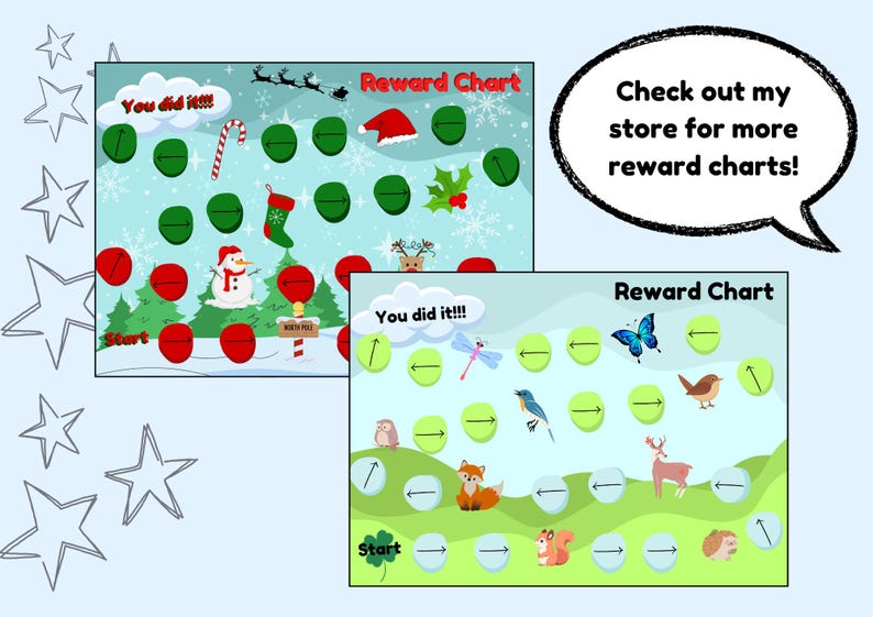 Reward Chart, Toddler Reward Chart, Potty Training, Potty Chart ...