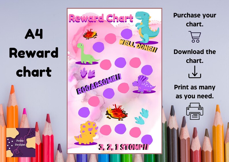Reward Chart, Toddler Reward Chart, Potty Training, Potty Chart ...