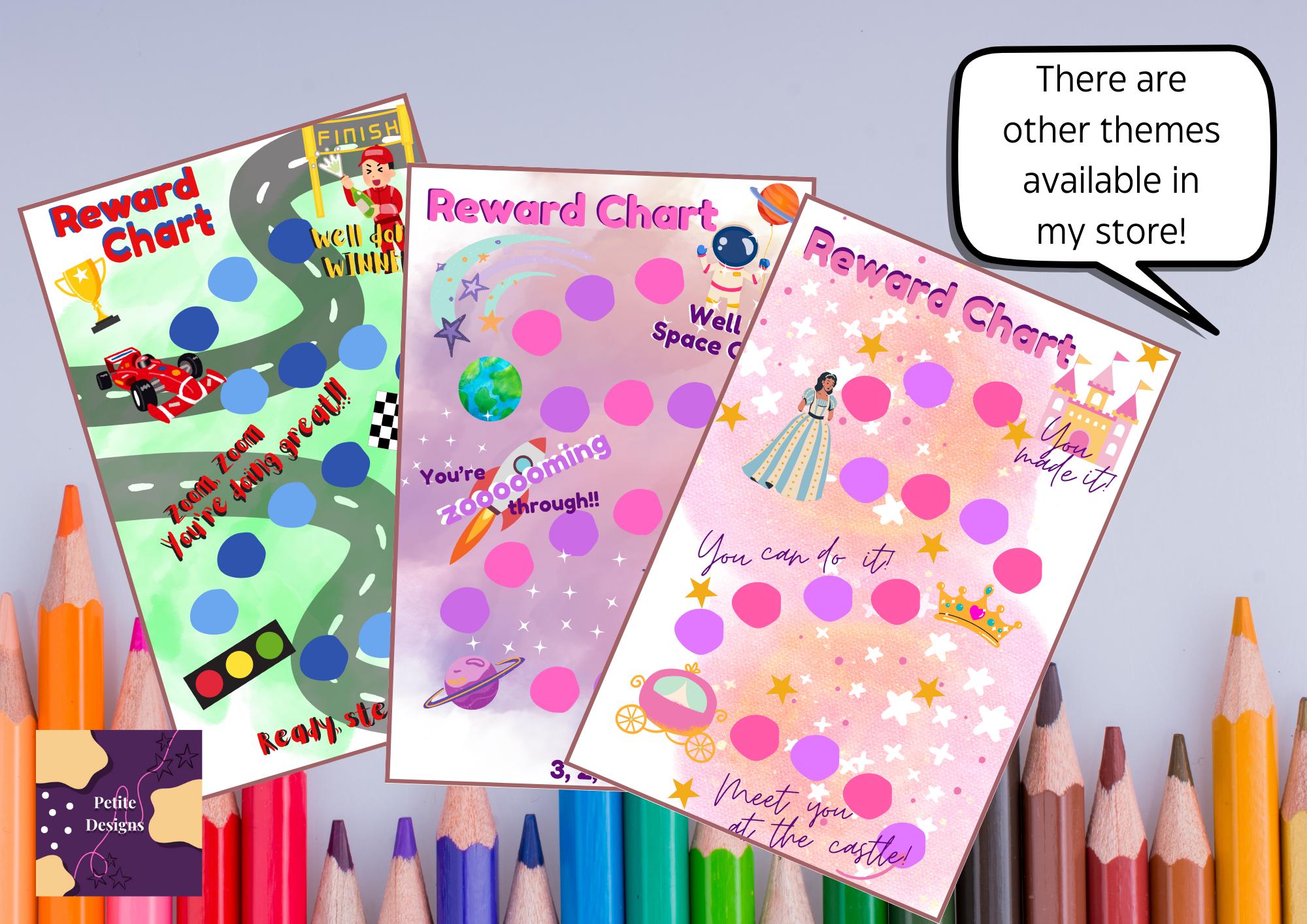 Reward Chart, Toddler Reward Chart, Potty Training, Potty Chart ...