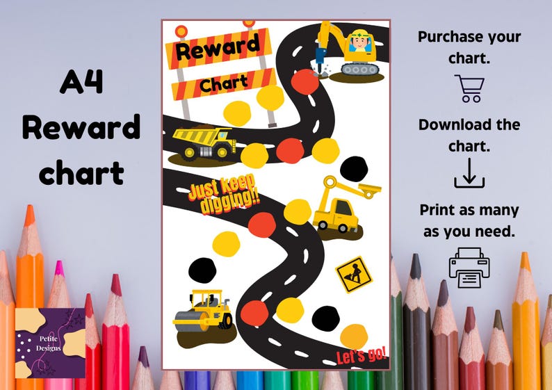 Reward Chart, Toddler Reward Chart, Potty Training, Potty Chart ...