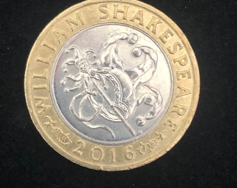 William Shakespeare 2016 Jester 2 Pound Coin - Etsy UK