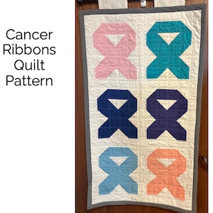 Cancer Ribbon Quilt Pattern - Etsy