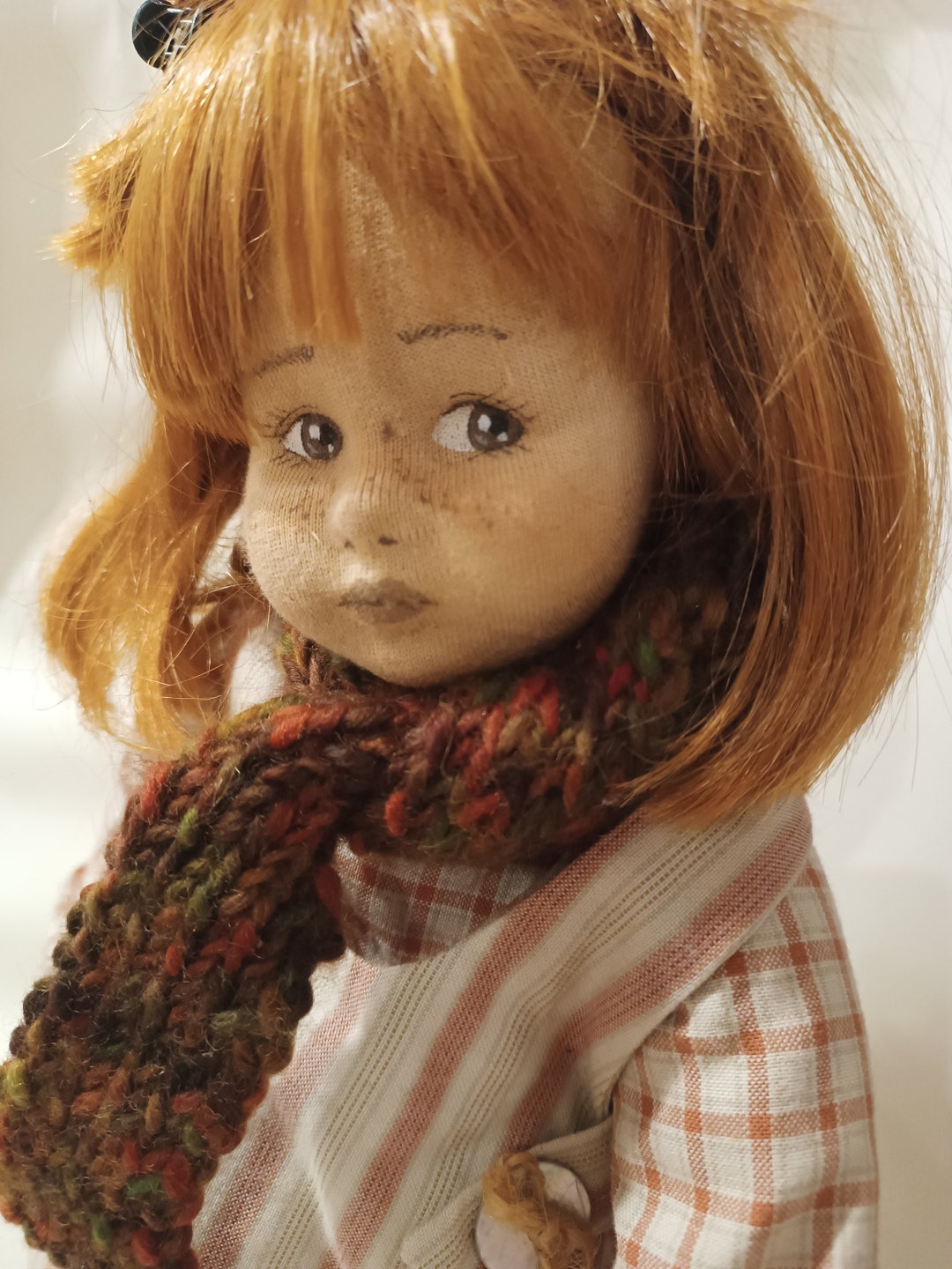 Modern pippy Longstocking Doll in Hand-painted Collectible Fabric ...