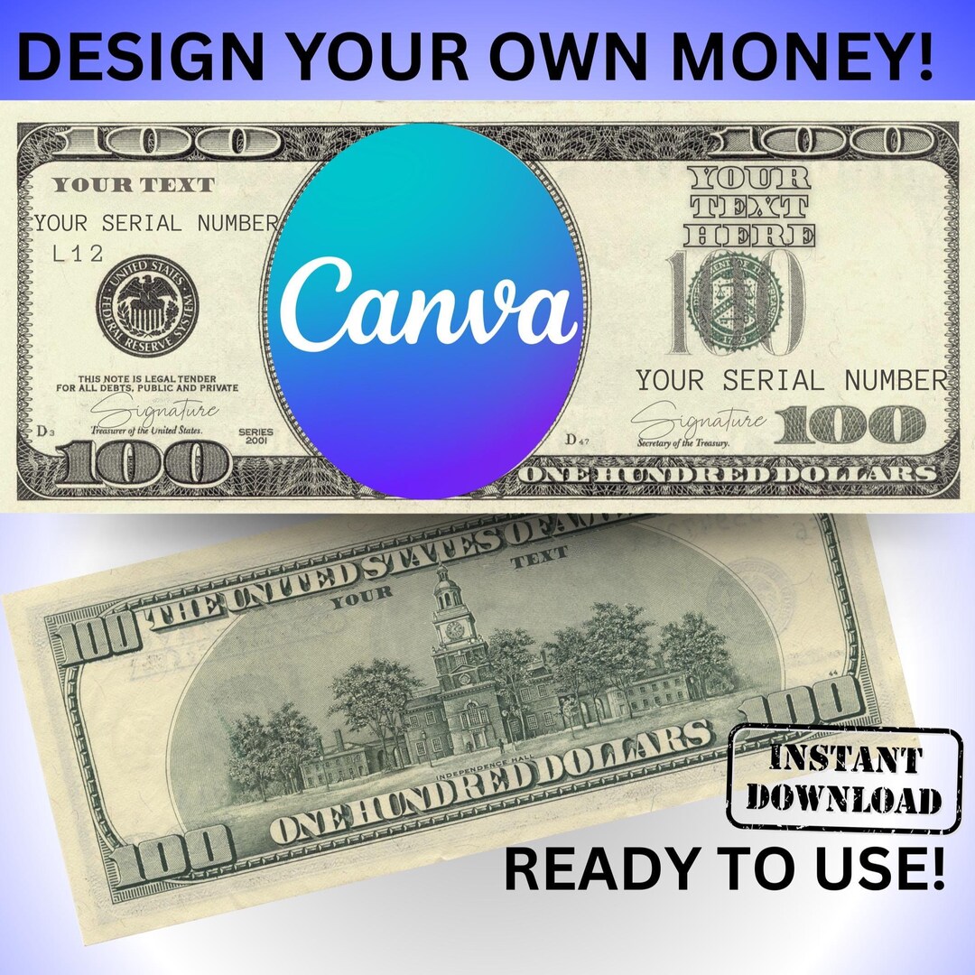 Custom Money Gift, Personalized 100 Dollar Bill, Face on Cash, Funny ...