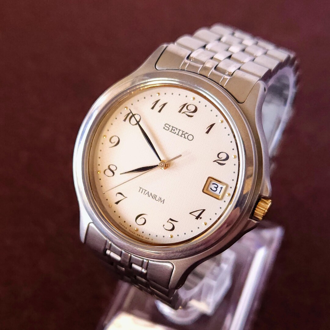 Neo-vintage Seiko Titanium Breguet Numeral Mens Watch - 7N42-8A60 ...