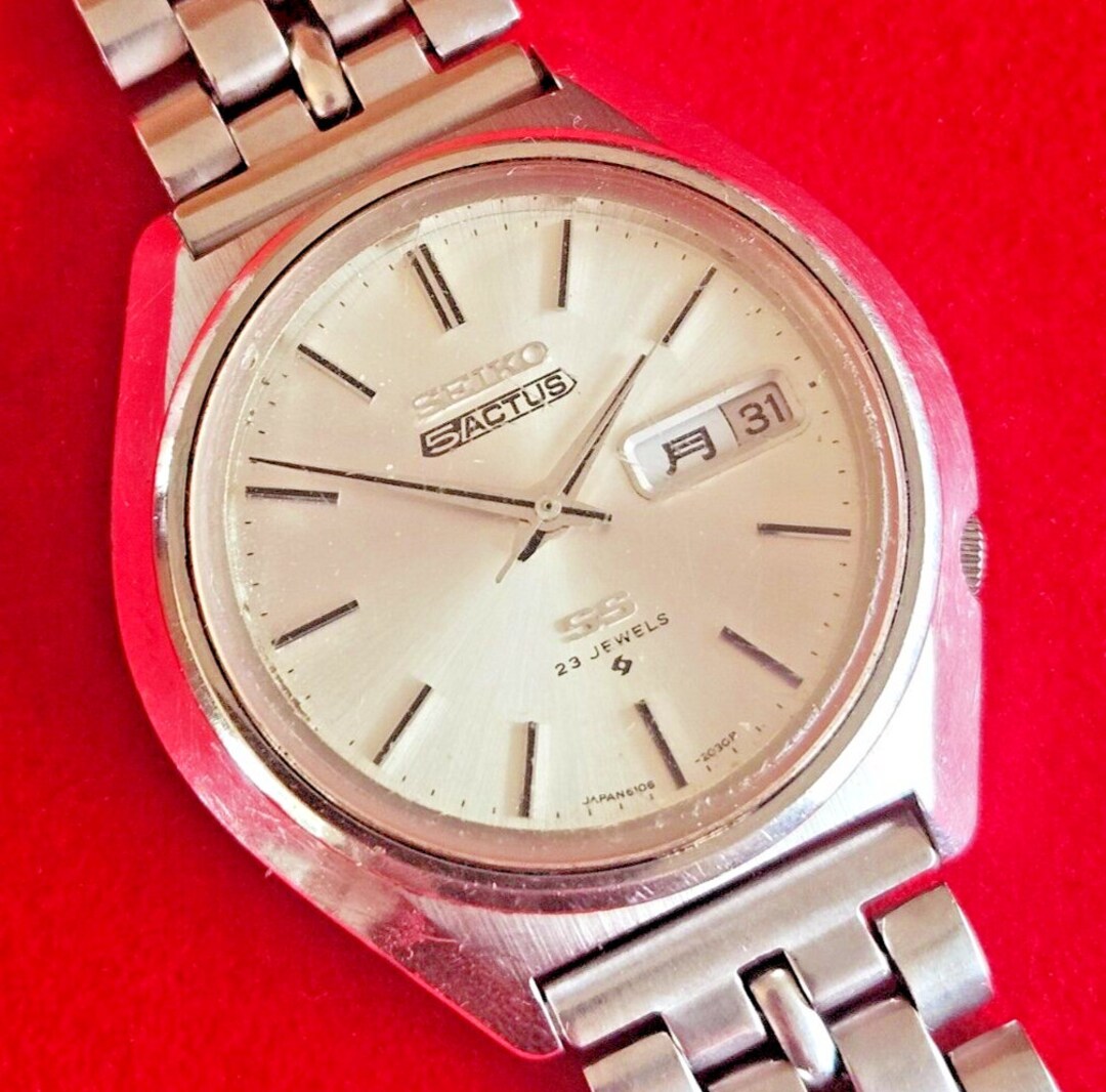 Vintage Seiko 5 Actus SS Mechanical Mens Watch 6106-7580 Fully Working - Etsy