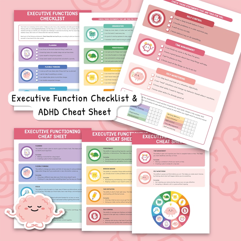 ADHD Bundle, Executive Functioning for Kids, Therapy Worksheets, SEL ...